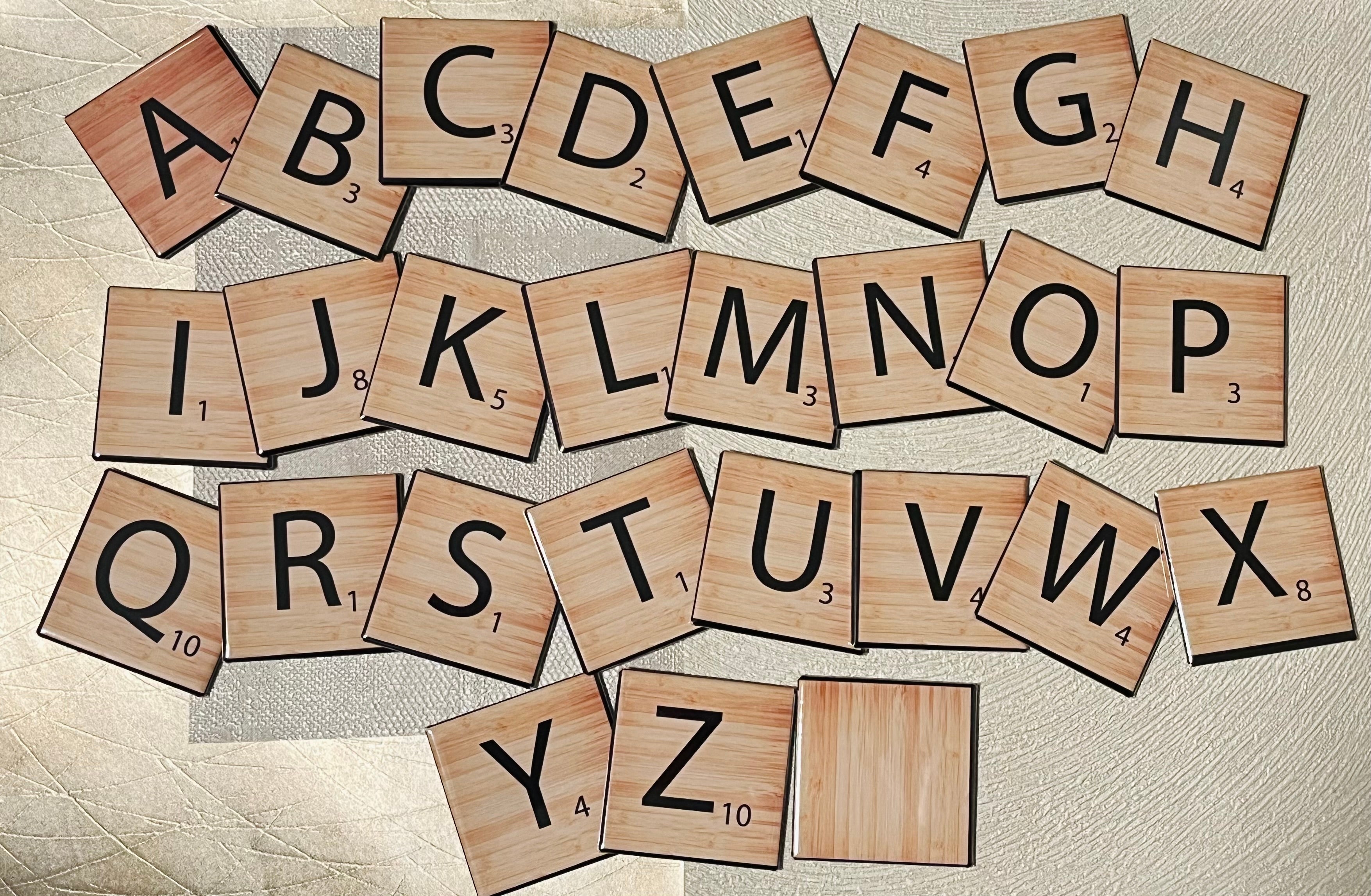 ALPHABET TILES, INDIVIDUAL 2x2" MAGNETS, refrigerator art, family name ...